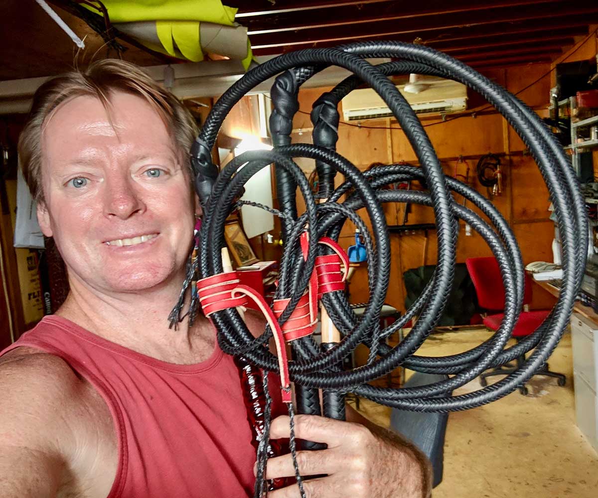 Australian Kangaroo Leather Stock Whips | Mick's Whips | Darwin